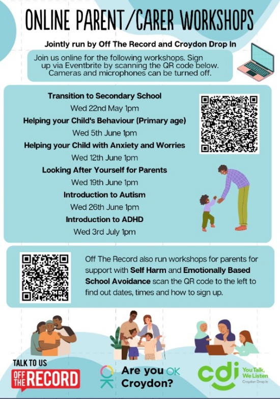 Beaumont Primary School - Online Workshops for Parents Carers